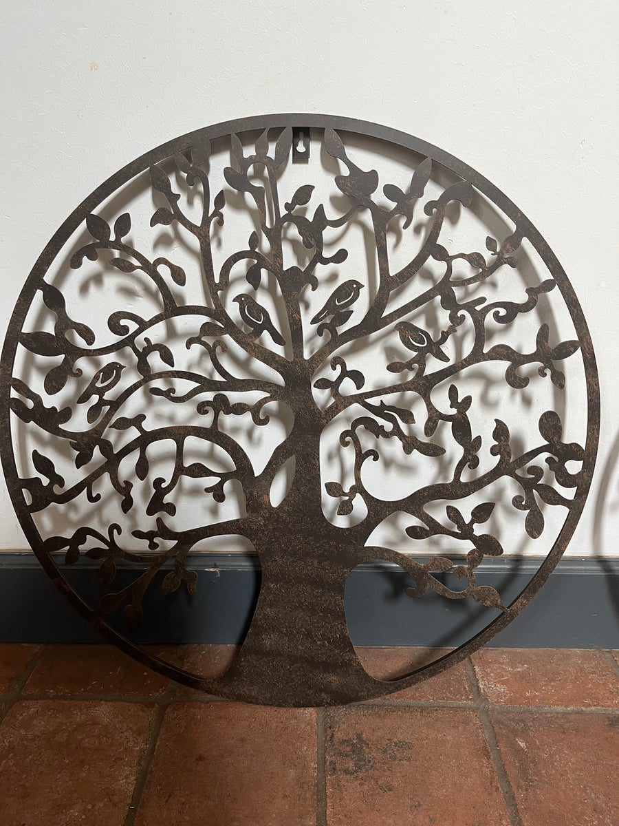 Nr10 Muurcirkel 60 cm doorsnede wandcirkel metaal boom | Brocante bij Ingie