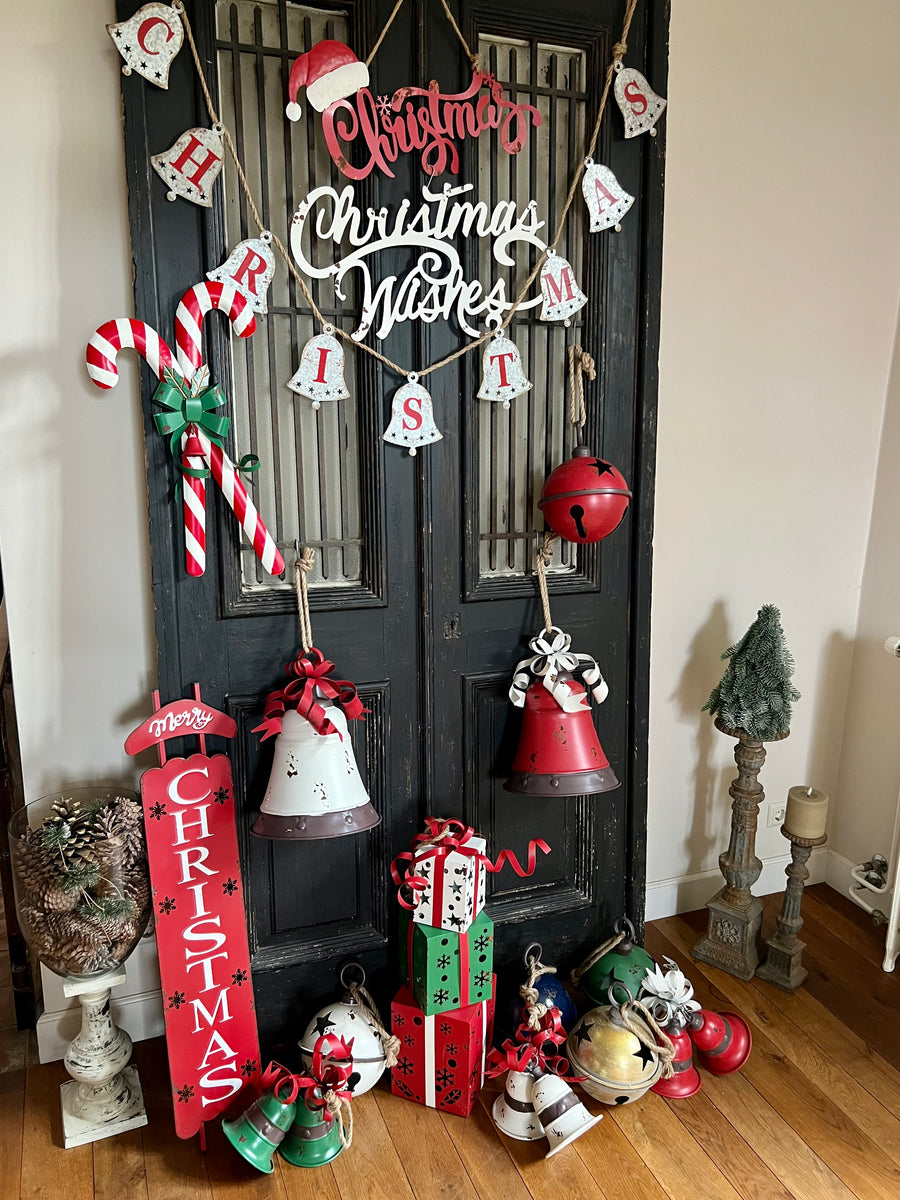 Kerst bal ijzer groen | Brocante bij Ingie