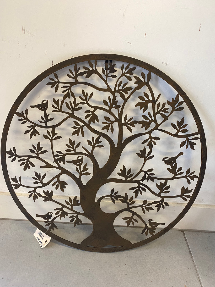 Nr4 Muurcirkel 51.5 cm doorsnede wandcirkel metaal boom met vogeltjes ...